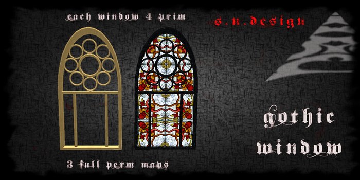 Second Life Marketplace Gothic Window